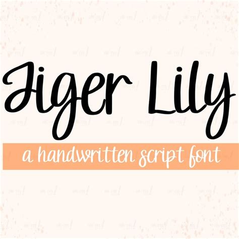 Tigers Cursive Font Etsy