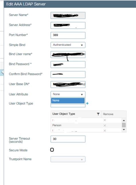 Ldap Does Not Allow Me To Connect To The Network User Cisco Community