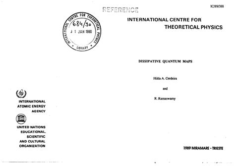 Pdf Dissipative Quantum Maps