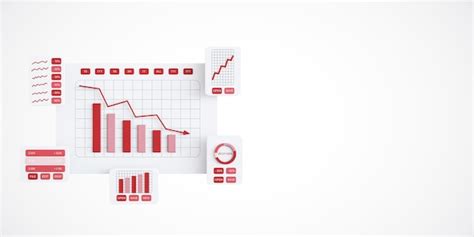 Premium Photo Financial Graphs And Charts Showing A Decline In Performance 3d Rendering