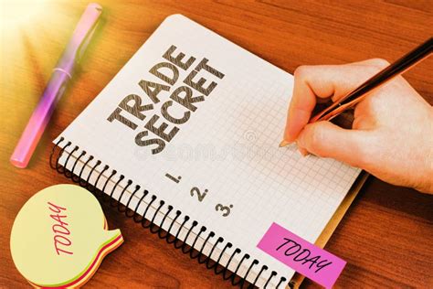 Handwriting Text Trade Secret Conceptual Photo Confidential Information About A Product