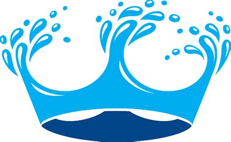 순수한 물 물 치료 서비스 광고에 사용 하기 위해 흰색 절연 로얄 크라운의 모양에서 만든 추상 그림 벡터 강에 대한 스톡 벡터 아트 및 기타 이미지 Istock