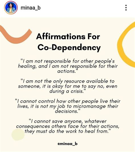 Affirmations Codependency Recovery Affirmations Codependency