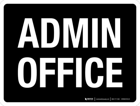 Admin Office Black Landscape Wall Sign