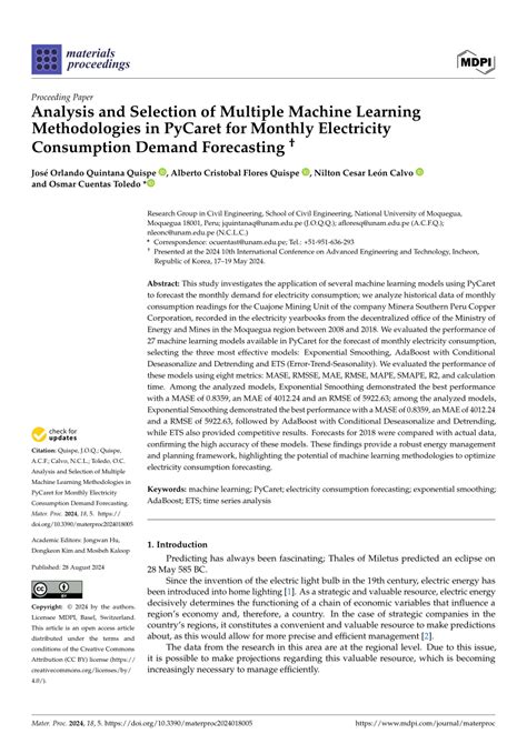 Pdf Analysis And Selection Of Multiple Machine Learning Methodologies In Pycaret For Monthly