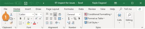 How To Inspect Document For Issues In Excel CustomGuide