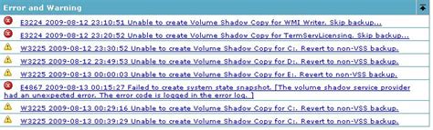 Solved VSS Based Backup Fails Every Couple Of Days Experts Exchange