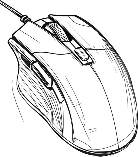Pc Mouse In Black And White Ai Generative 27225469 Png