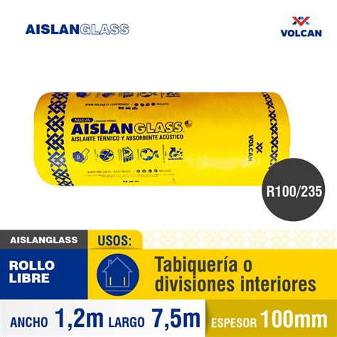 Lana De Vidrio Aislanglass Rollo Libre 100mm R100235 12 X 75