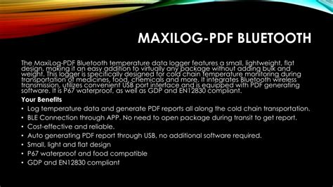 PPT Smart Wireless Temperature Data Logger By Marathon Products PowerPoint Presentation ID