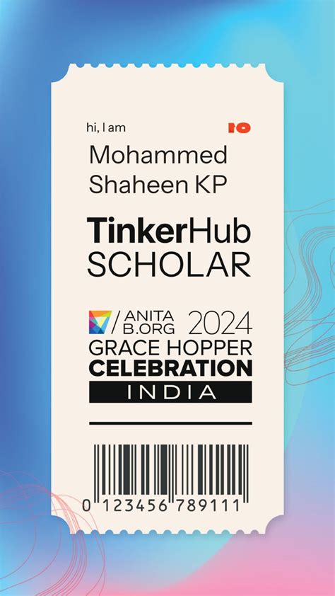 Mohammed Shaheen Kp On Linkedin Excited To Be A Grace Hopper Scholar