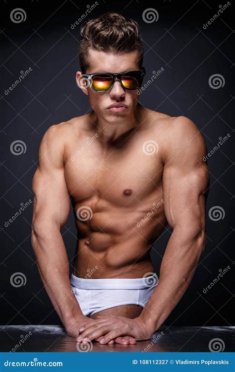 Awesome Male Model In Studio Stock Image Image Of Belly Health