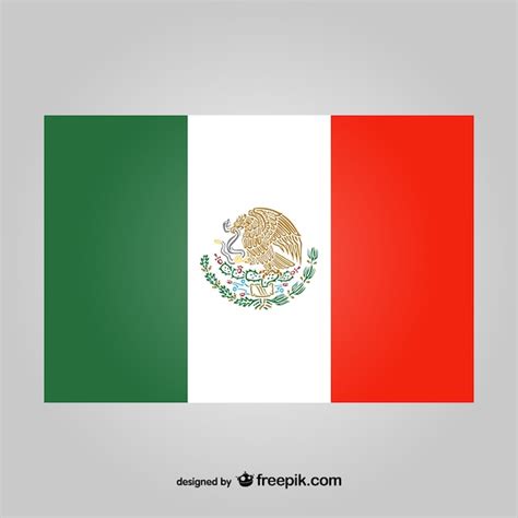 Mexican Flag Vector Free Vector