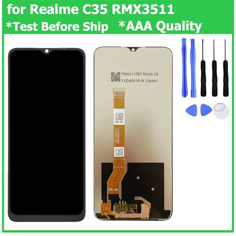 For Realme C35 Rmx3511 Lcd Display Touch Screen Glass Digitizer Assembly Replacement Lcd Screen