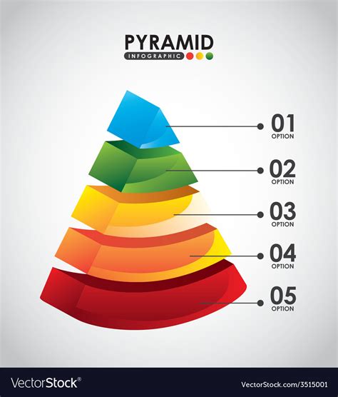 Pyramide Infographic Lizenzfreies Vektorbild
