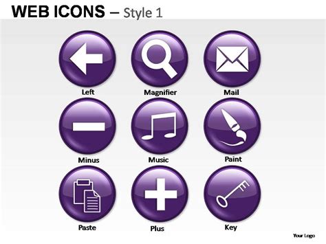 Web Icons Style 1 Powerpoint Presentation Slides Powerpoint