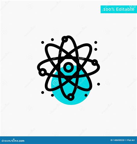 Physics React Science Turquoise Highlight Circle Point Vector Icon Stock Vector Illustration