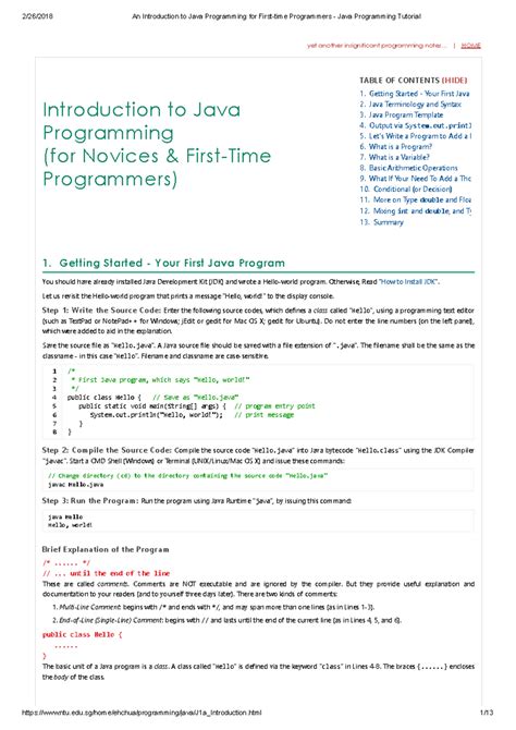 An Introduction To Java Programming For First Time Programmers Java Programming Tutorial
