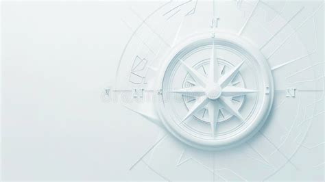 A Simple Minimalist Design Of A Compass With Clear Lines Ideal For Navigation Apps And Travel