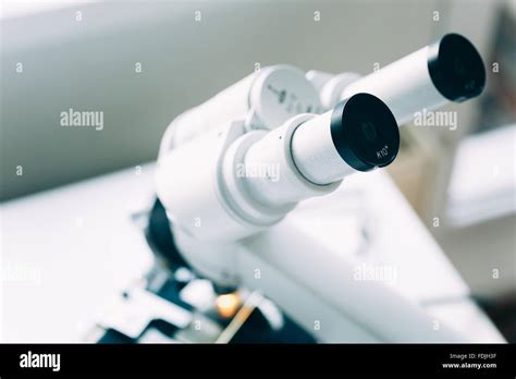 Microscope In Laboratory Stock Photo Alamy