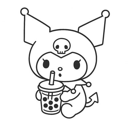 11 Kuromi Coloring Pages 塗り絵 ステンドグラスアート イラスト