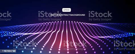 3d 추상 벡터 입자 파 배경 Ai 기술 와이어 네트워크 미래 와이어 프레임 인공 지능 0명에 대한 스톡 벡터 아트 및 기타 이미지 Istock