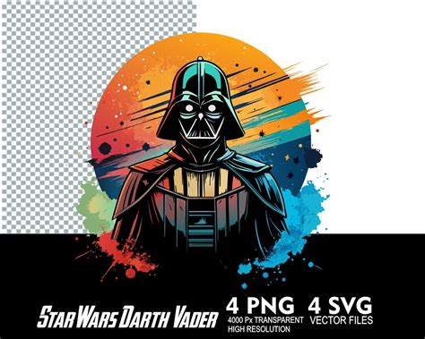 4 Design Darth Vader SVG PNG Darth Vader Sublimation And Vector Svg Png Transparent Png