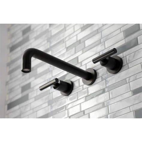 Manhattan 3 Hole Wall Mount Roman Tub Faucet In Brushed Brass