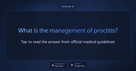 What Is The Management Of Proctitis