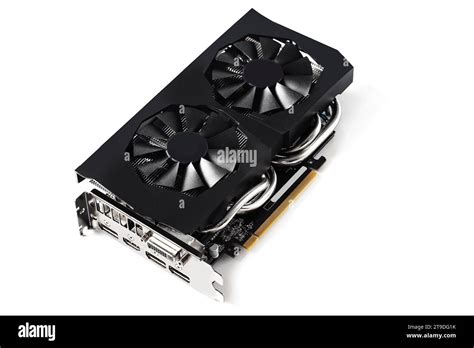 Modern GPU Video Card With Two Fans Isolated On White Background