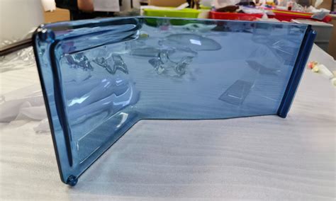 Sla 3d Printed Blue Clear Resin Rectangle Panel Facfox