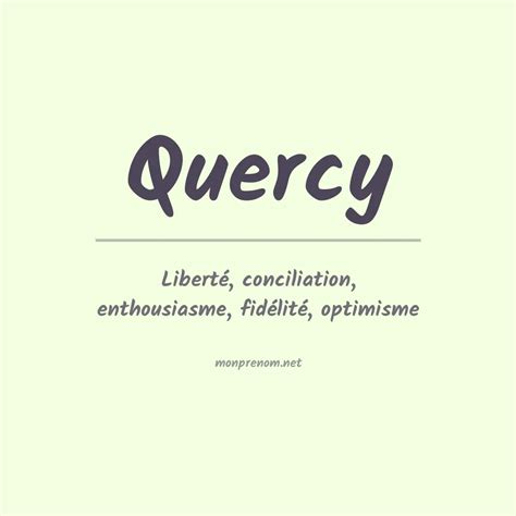 Signification Du Prénom Quercy