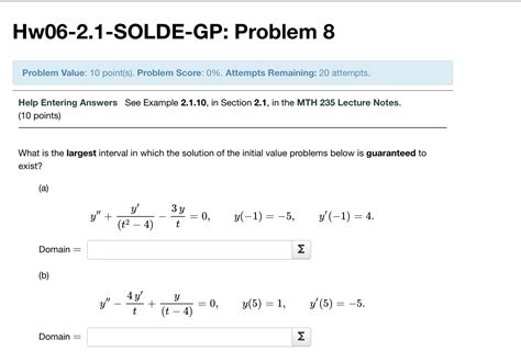 Solved Hw06 21 Solde Gp Problem 8 Problem Value 10