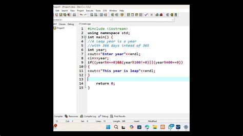🤖c To Check Leap Yearc Tutorials Goo Computer Tutorials Youtube