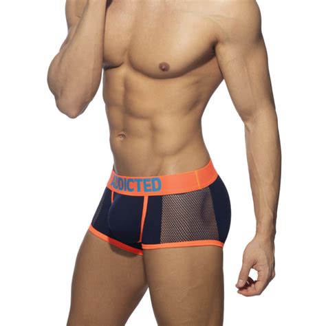 Addicted Neon Mesh Trunk Navy Bibo Fashion