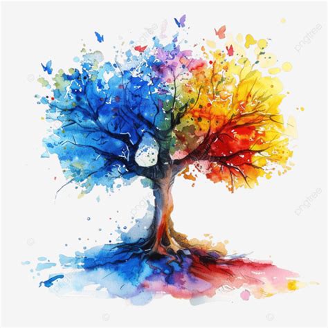 추상 나무 수채화 그림 추상적인 나무 수채화 Png 일러스트 및 이미지 에 대한 무료 다운로드 Pngtree