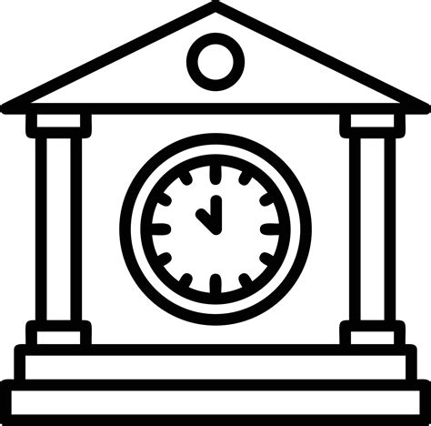 Clock Line Icon 14697704 Vector Art At Vecteezy