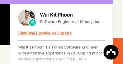 Wai Kit Phoon Software Engineer At Moneylion The Org
