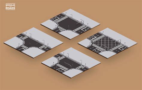 模块化道路 3d模型 9 Blend Fbx Obj Free3d