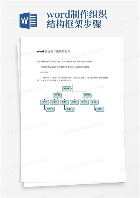 制作组织结构框架步骤word模板下载编号lwgkdaao熊猫办公