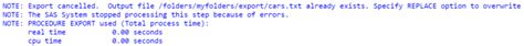 How To Export Sas Data As A Txt File Sas Example Code