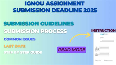 Ignou Assignment Submission Last Date 2025 A Comprehensive Guide Subexam