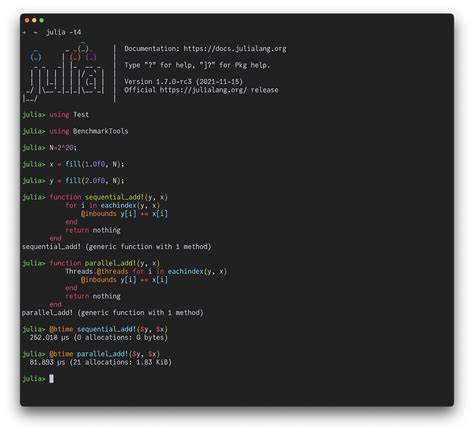 Parallelization On The Cpu Isnt Effective General Usage Julia Programming Language