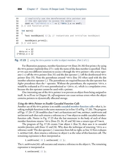 C How To Program By Deitel And Deitelphi 88 696 Chapter 17 Classes A Deeper Look Throwing