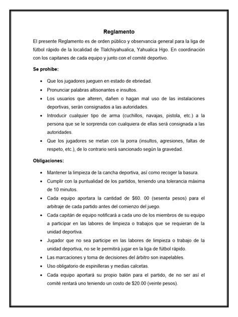 Regla Men To Pdf Deportes Asociación De Futbol