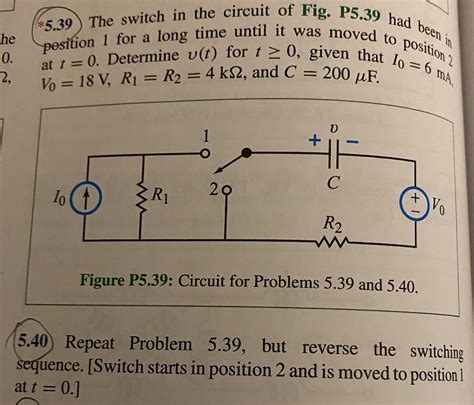 Solved Repeat Problem 539 But Reverse The Switching