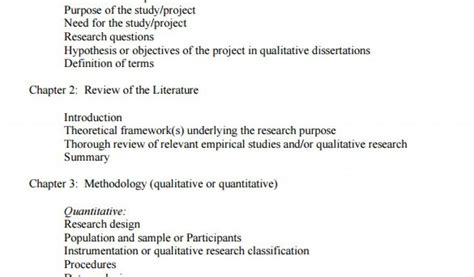 Dissertation Proposal Outline Template Dissertation Outline Template 7 Free Free Word Pdf
