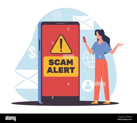 Scam Alert Cell Phone Message Huge Smartphone Screen Persistent Calls Or Software Hacking