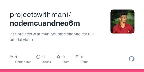 Github Projectswithmani Nodemcuandneo M Visit Projects With Mani Youtube Channel For Full