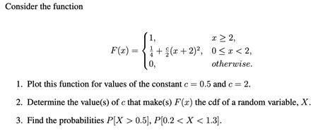 Solved Consider The Function Chegg Com